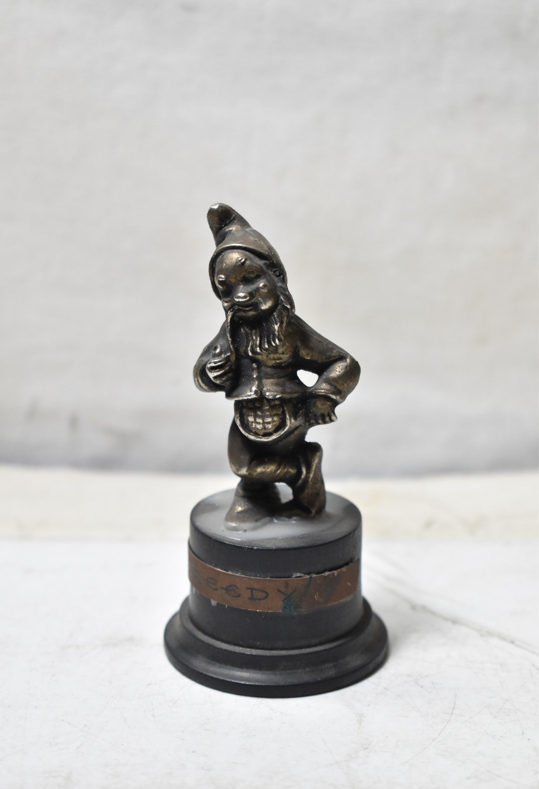 Vintage Collectible Decor Metal Dwarf-greedy Dwarf Figure Decor - Etsy