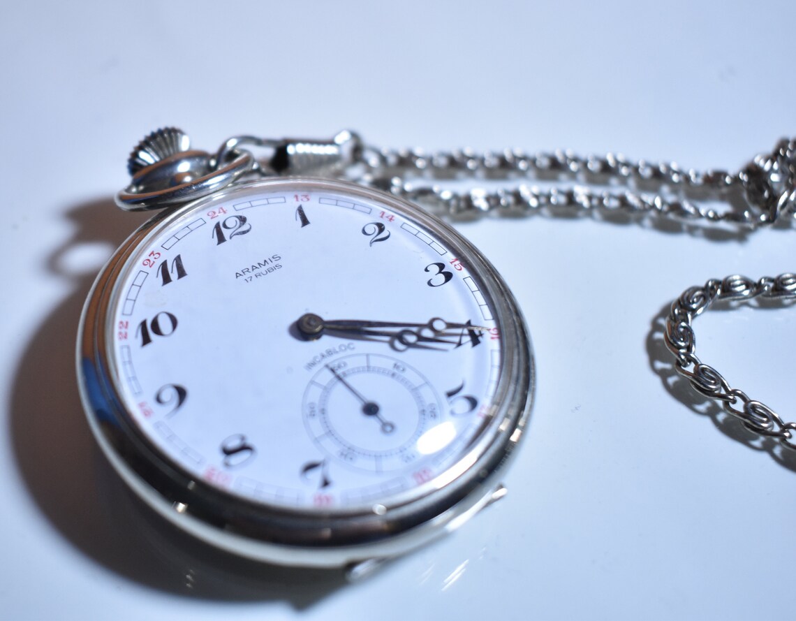 Vintage Collectible Pocket Watch Aramis 17 Rubis - Etsy