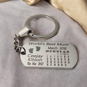 Personalised Calendar Keyring, Unforgettable Gift by Giftetch - Etsy