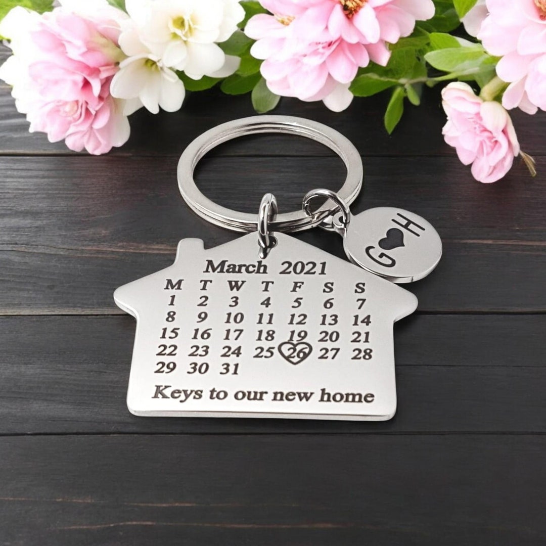 Personalised Keys to Our New Home Calendar Keyring by Giftetch - Etsy