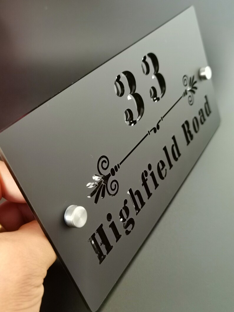 Customisable Sleek Visions Modern and Clean Acrylic House Signs - Etsy