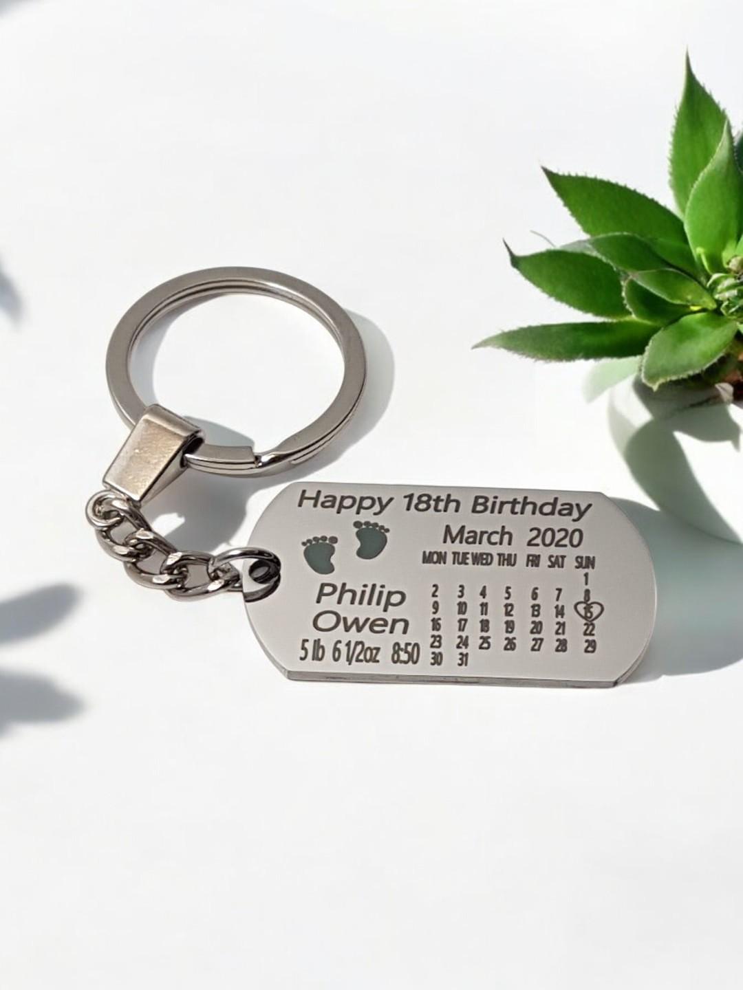 Personalised Calendar Keyring, Unforgettable Gift by Giftetch - Etsy
