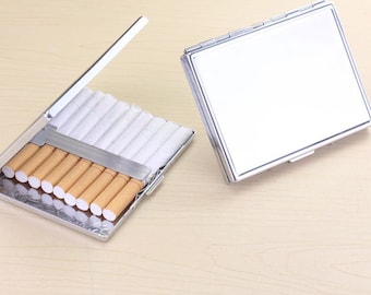 Blue Gold Floral Cigarette Case, Slim Cigarette Case, Cigarette Box ...