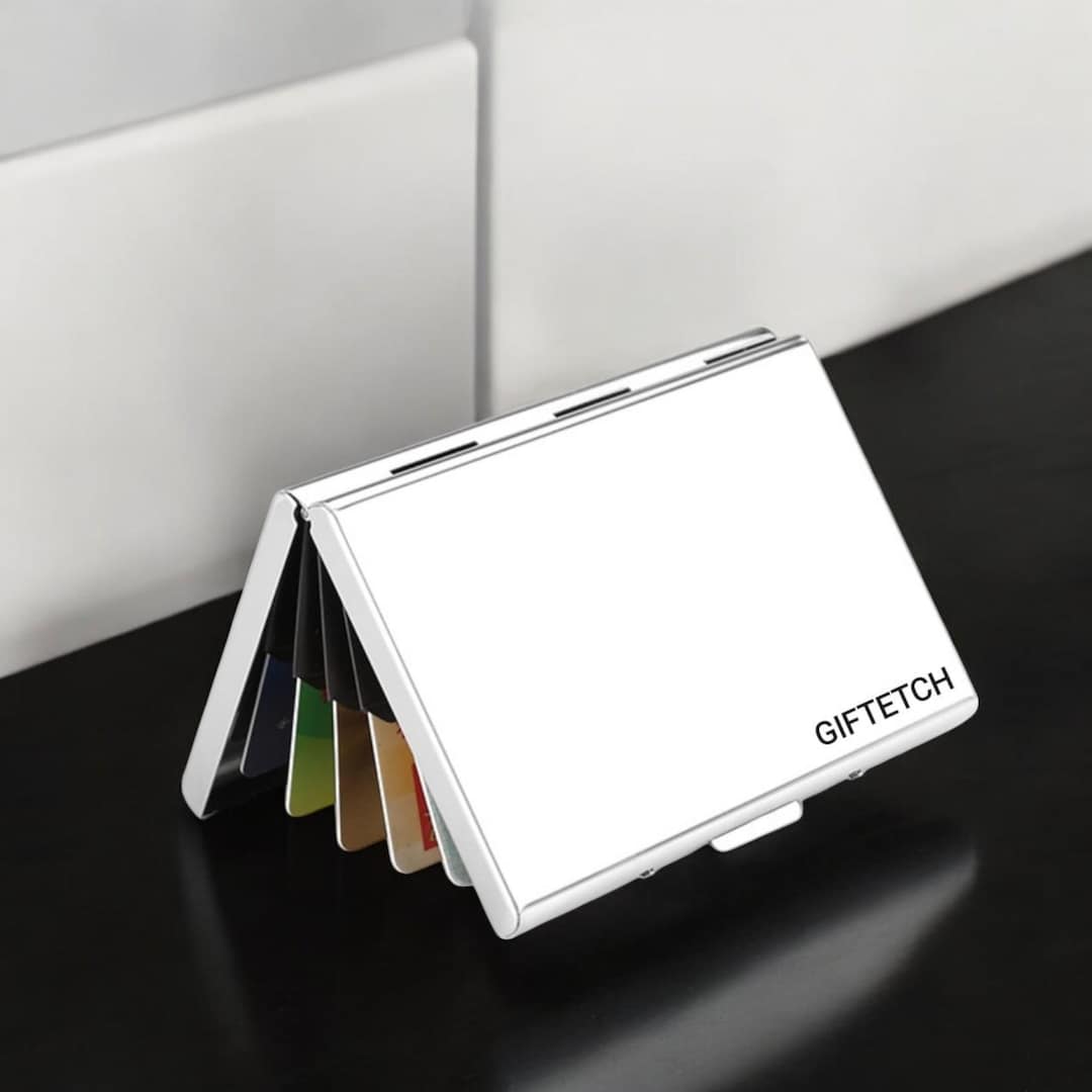 PERSONALIZED CARD HOLDER – Stainless Steel Rfid Blocking Secure Bank ...