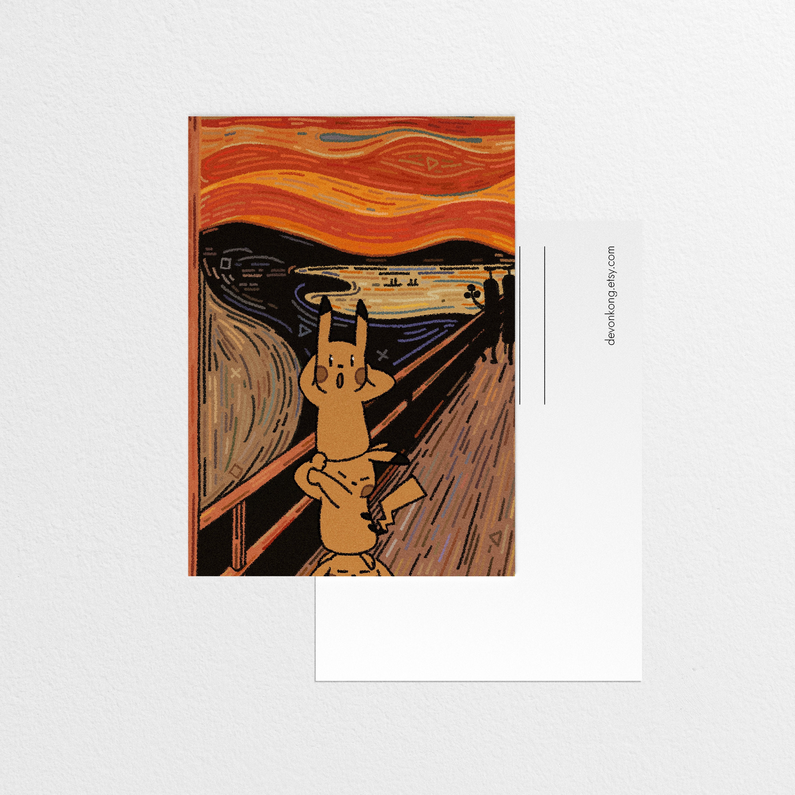 Pikachu X the Scream Print (pokémon X Edvard Munch) - Etsy Australia