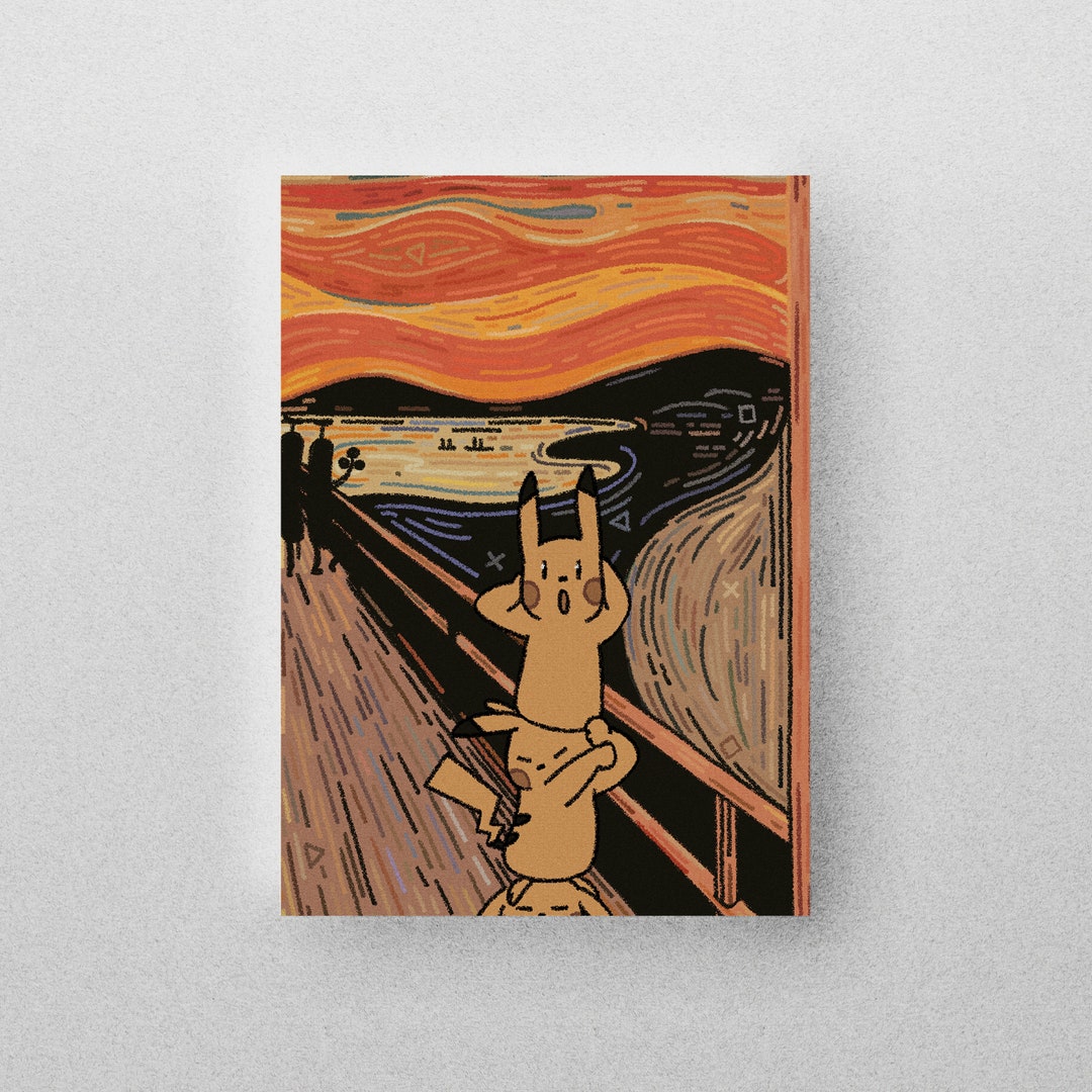 Pikachu X the Scream Print (pokémon X Edvard Munch) - Etsy