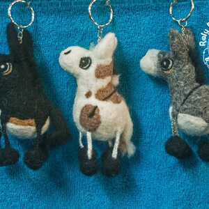 Roly Poly Donkey Keyrings or Bag Charms... a Selection of - Etsy