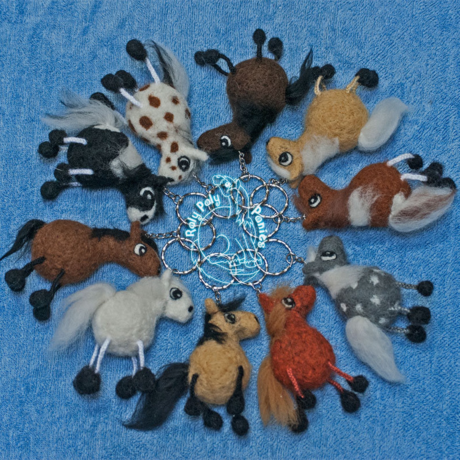Roly Poly Pony Keyrings or Bag Charms... Most Colours Available - Etsy