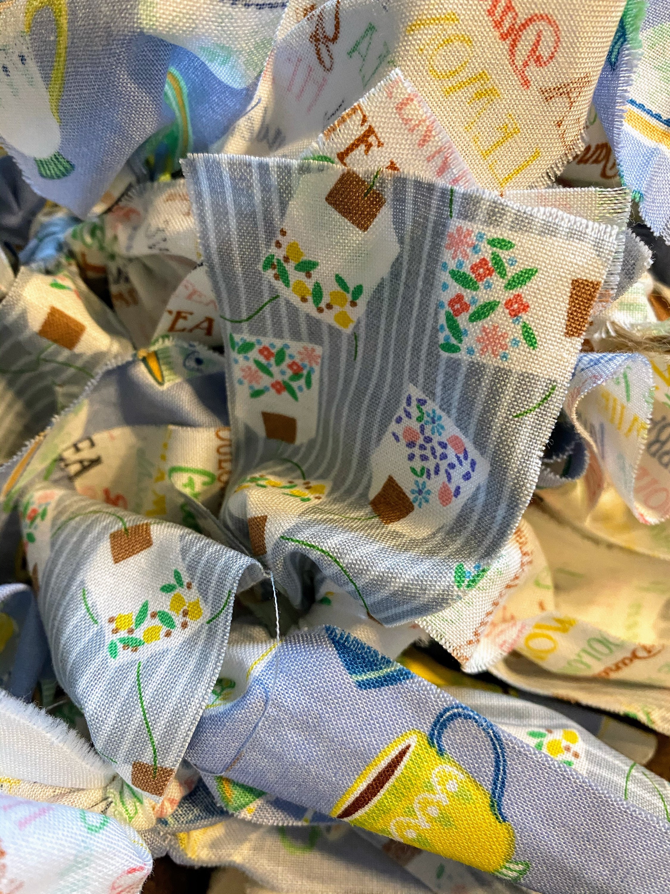 Rag Garland My Cup of Tea | Etsy