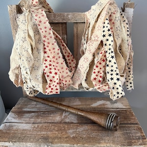 Primitive Patriotic Fabric Strips - Etsy