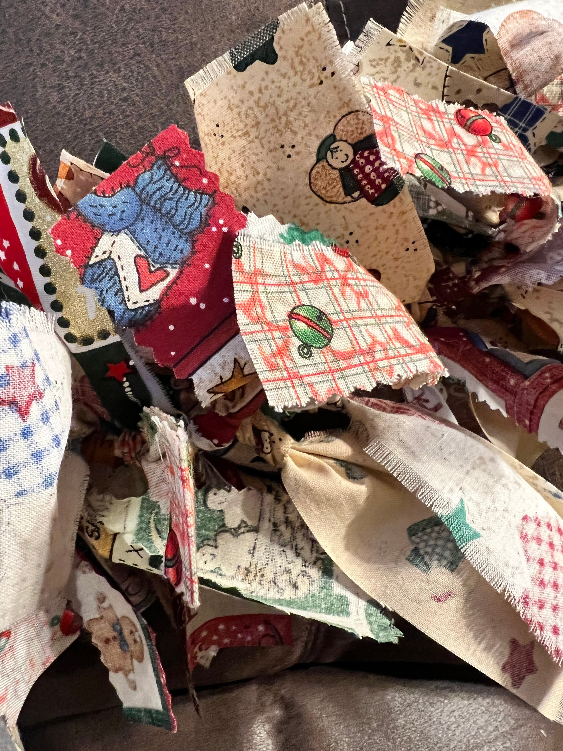 Primitive Christmas Rag Garland - Etsy