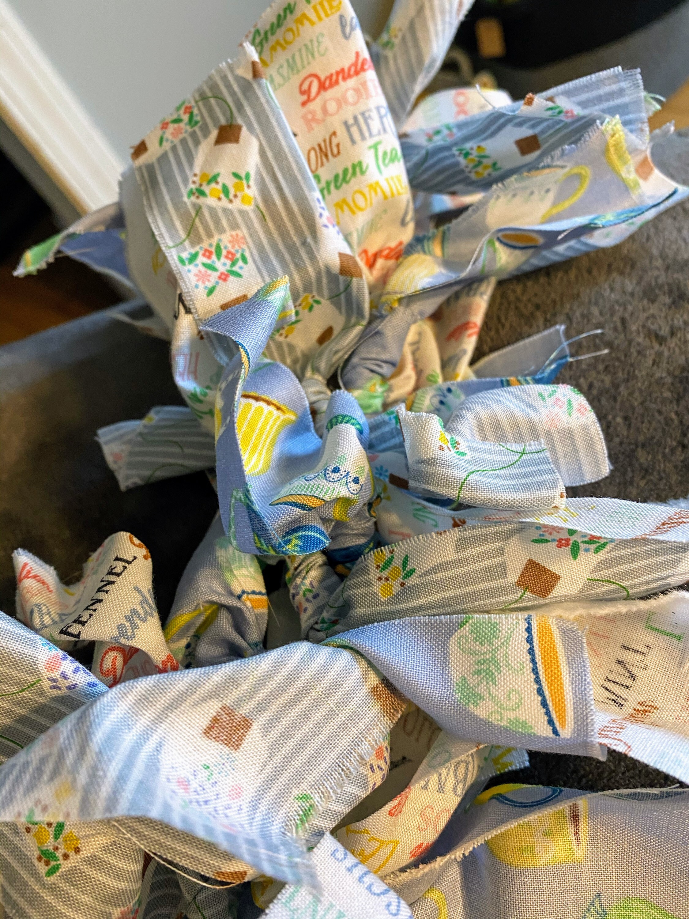 Rag Garland My Cup of Tea | Etsy