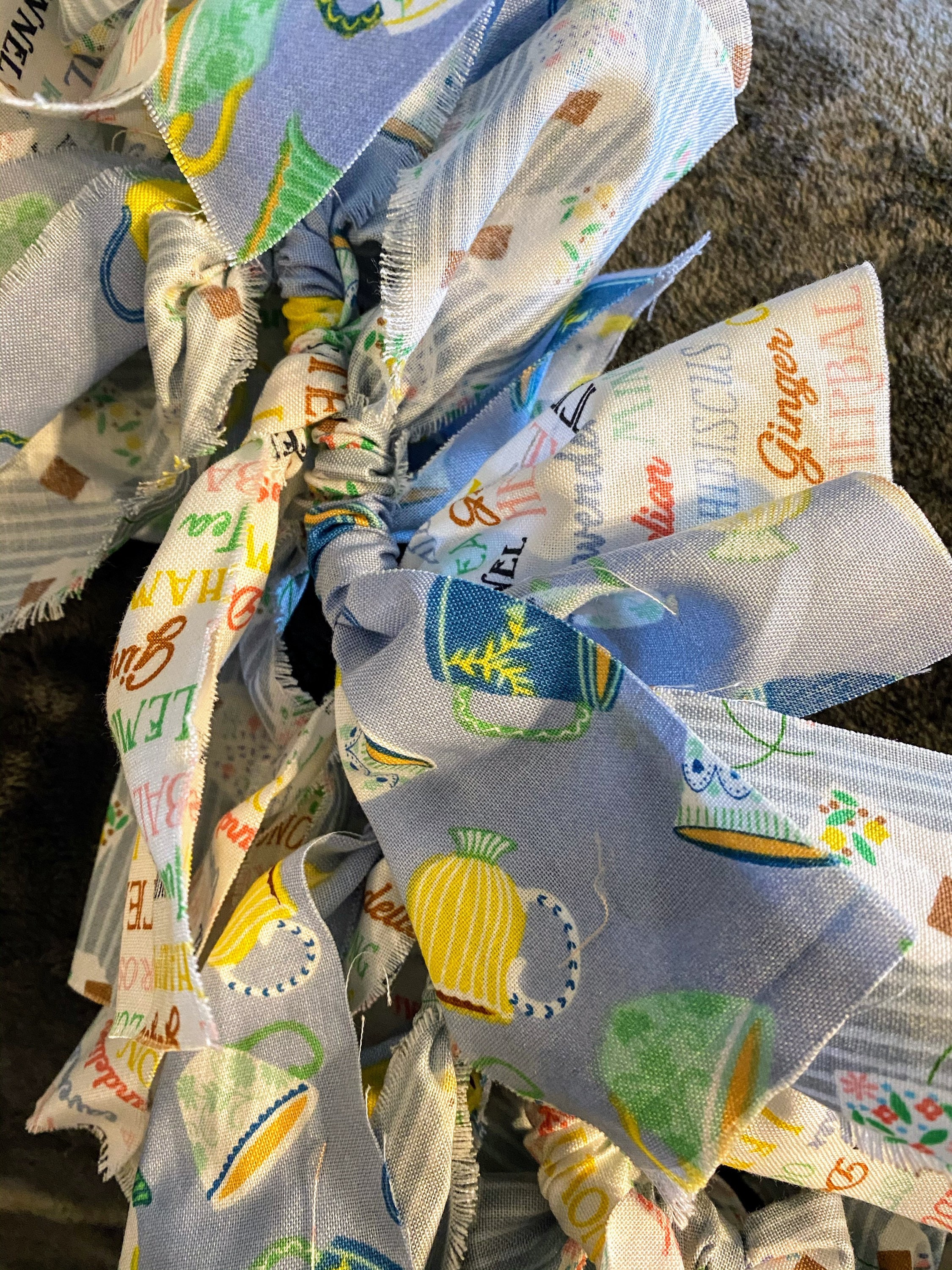 Rag Garland My Cup of Tea | Etsy