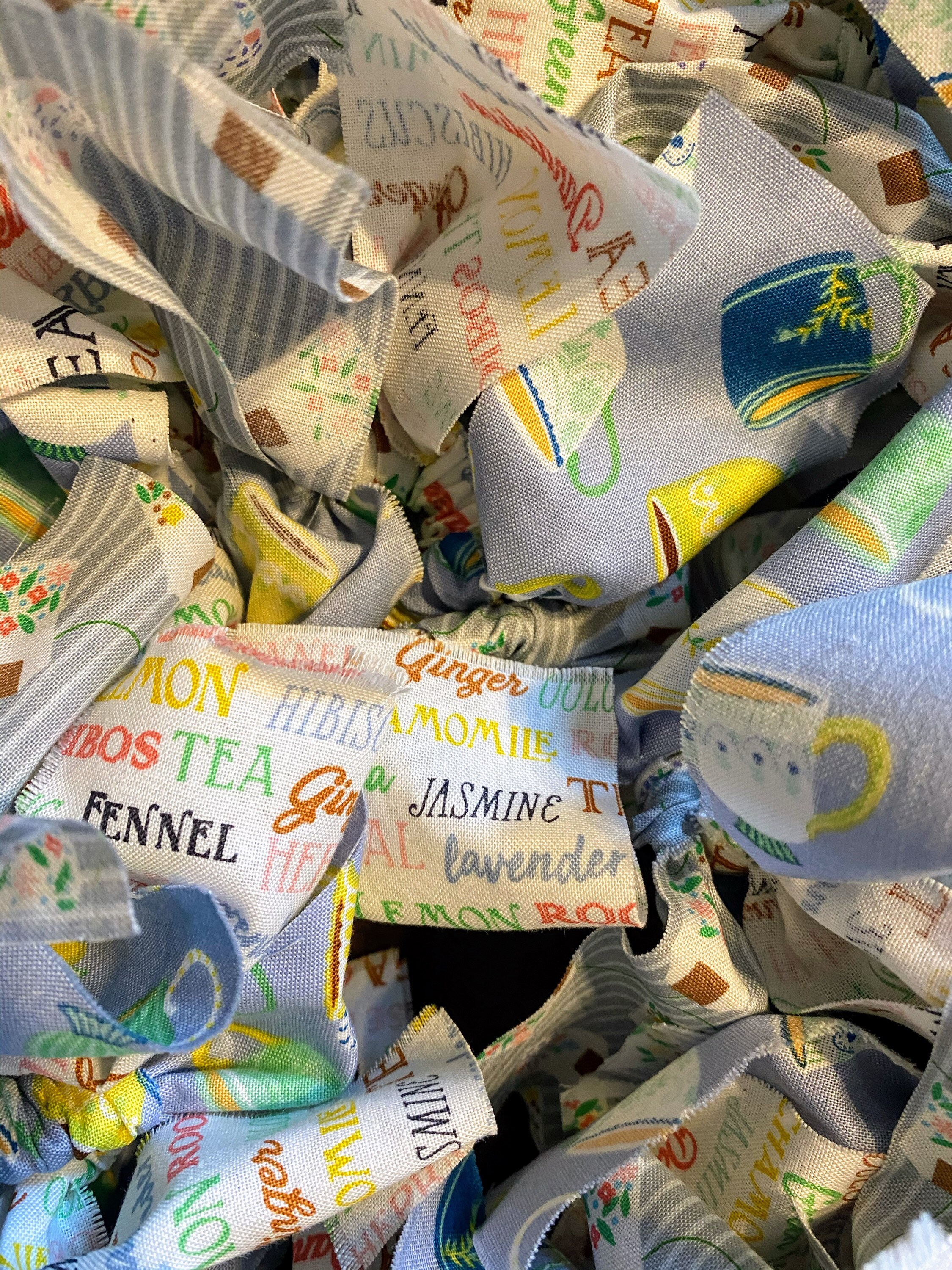 Rag Garland My Cup of Tea | Etsy