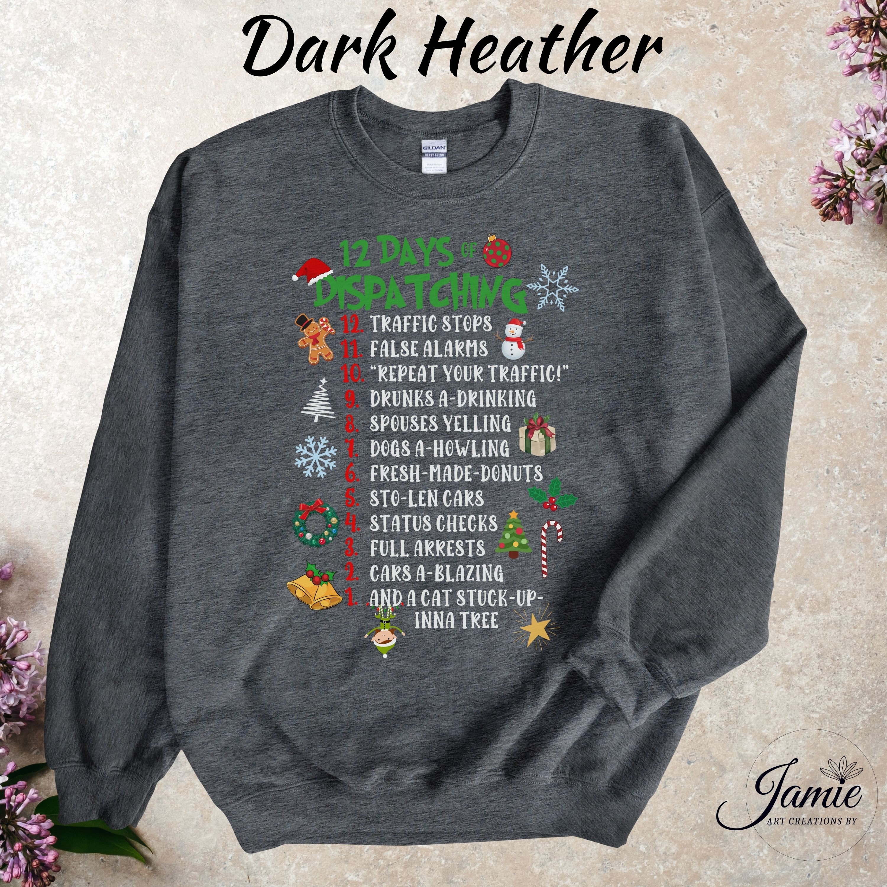 Funny Dispatcher Christmas Sweatshirt for 911 First Responder Police ...