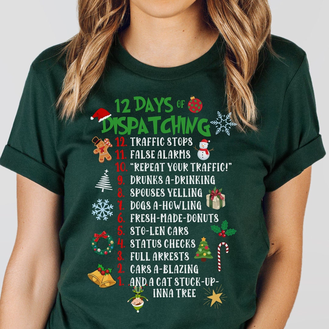 Funny Dispatcher Christmas Shirt for 911 First Responders 911 Police ...