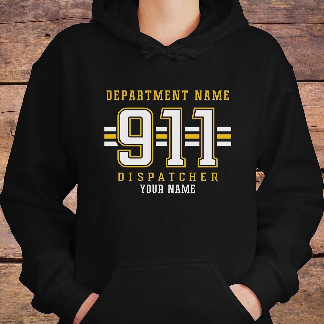 Personalized Dispatcher Name Hoodie Custom 911 Dispatch Sweatshirt 911 ...