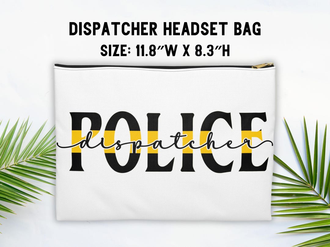 Thin Gold Line Police Dispatcher Headset Bag for 911 First Responder ...