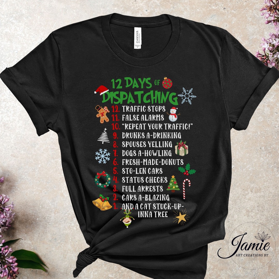 Funny Dispatcher Christmas Shirt for 911 First Responders 911 Police ...