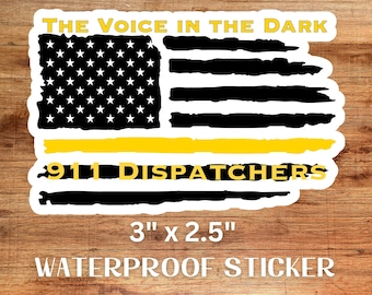 Dispatcher Decal Thin Gold Line Decal 911 Dispatch Decal - Etsy