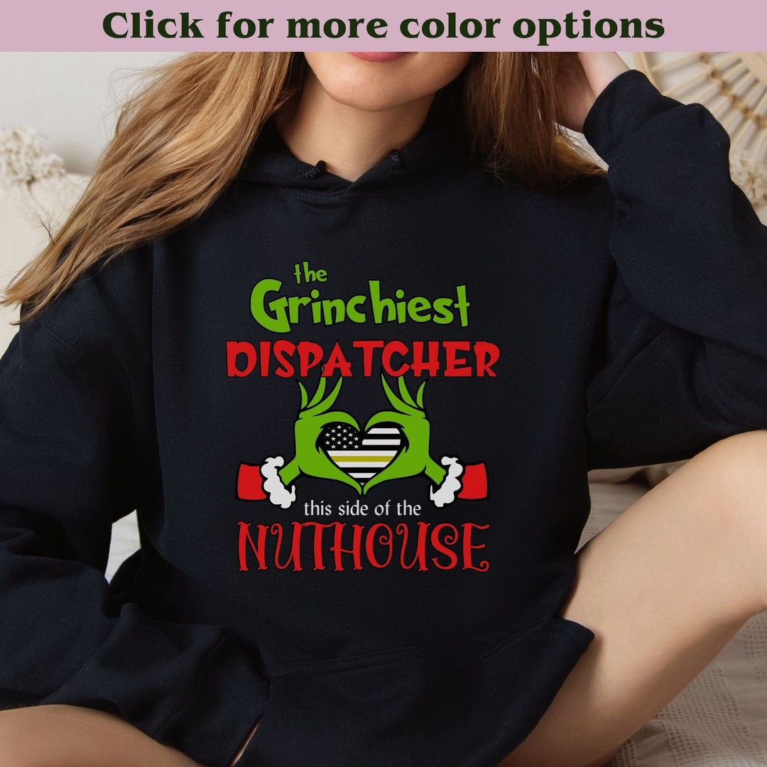 Funny Dispatcher Christmas Hoodie for 911 Police Dispatch Cute ...