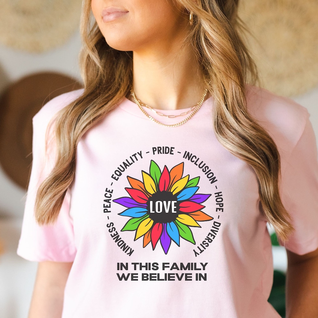 Rainbow Pride Tshirt Inclusion Pride Shirt Trans Pride Clothing ...