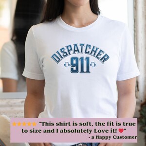 911 Dispatcher Tshirt for Police First Responder Thin Gold Line Tee ...