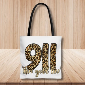 Thin Gold Line Police Dispatcher Tote Bag for First Responder Shift Bag ...