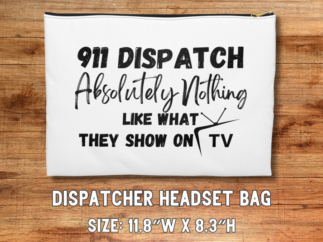Funny Dispatcher Headset Bag for 911 Thin Gold Line First Responder ...