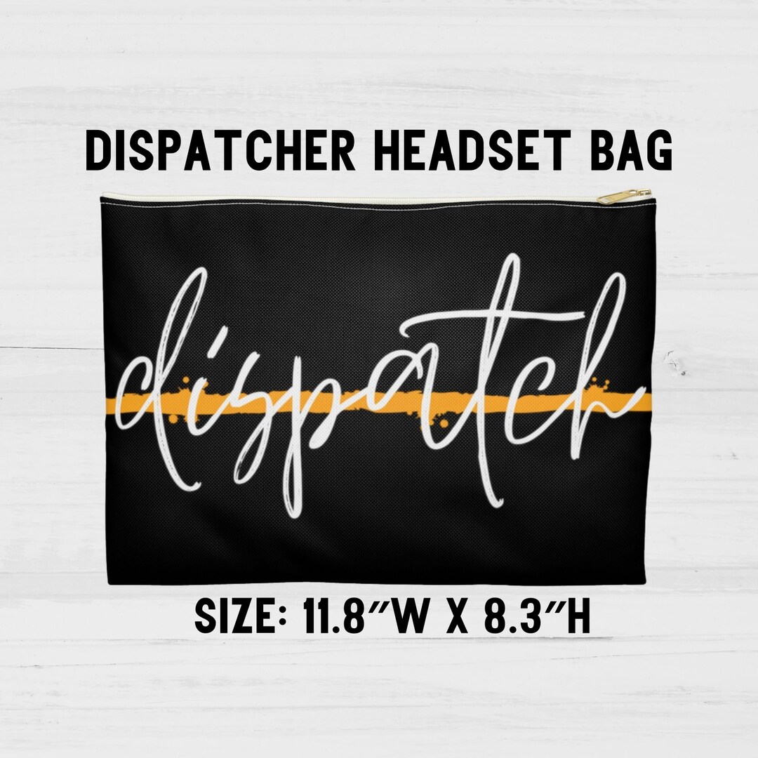 Thin Gold Line Dispatcher Headset Bag for 911 Sheriff First Responder ...