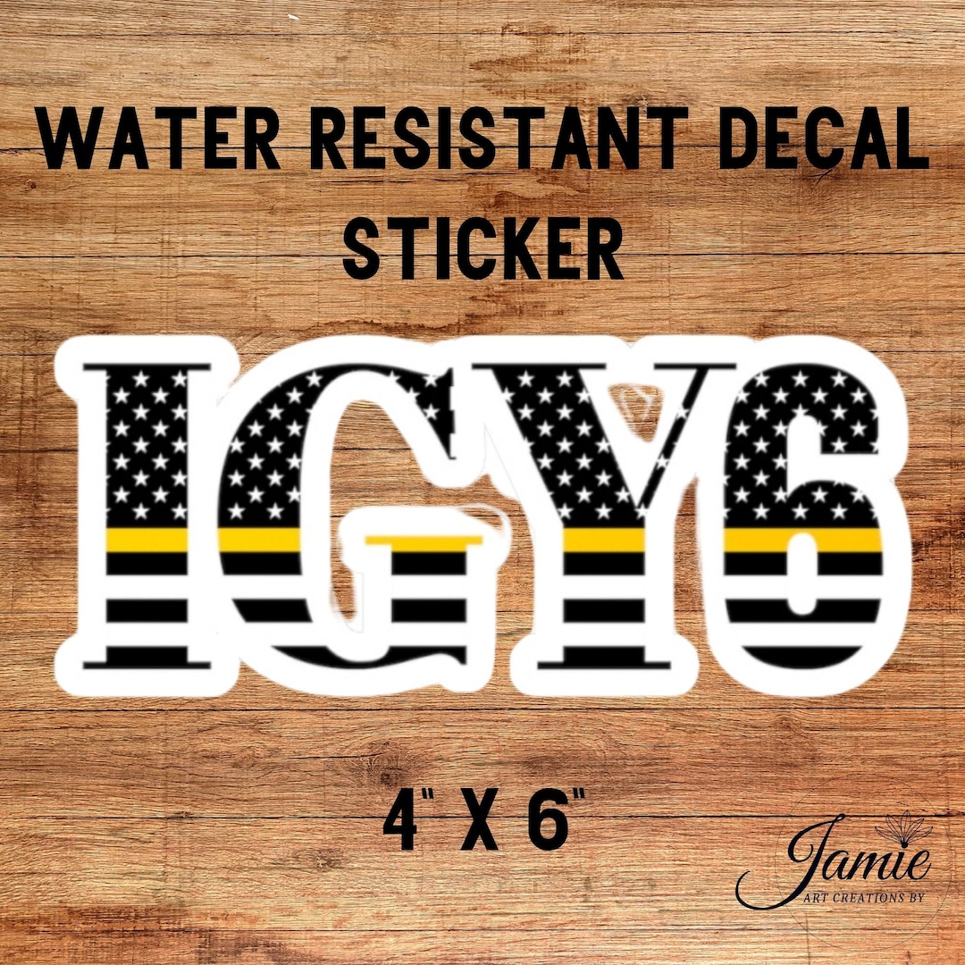 IGY6 4"x 6" Car Decal Sticker for Vehicle Vinyl Police Sticker 911 ...