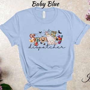 Spooky Dispatcher Shirt, Halloween 911 Operator Tee, Thin Gold Line ...