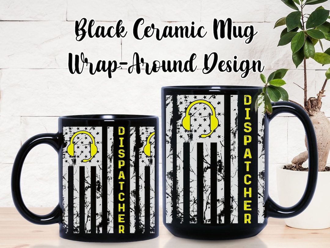 Dispatcher Mug Thin Gold Line Police 911 Dispatcher Gift Coffee Cup ...