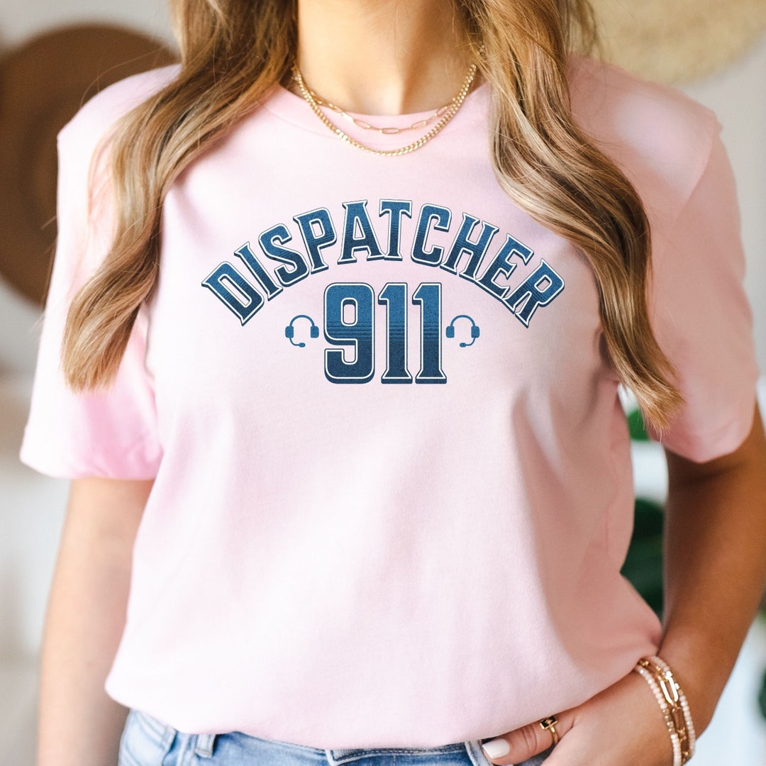911 Dispatcher Tshirt for Police First Responder Thin Gold Line Tee ...