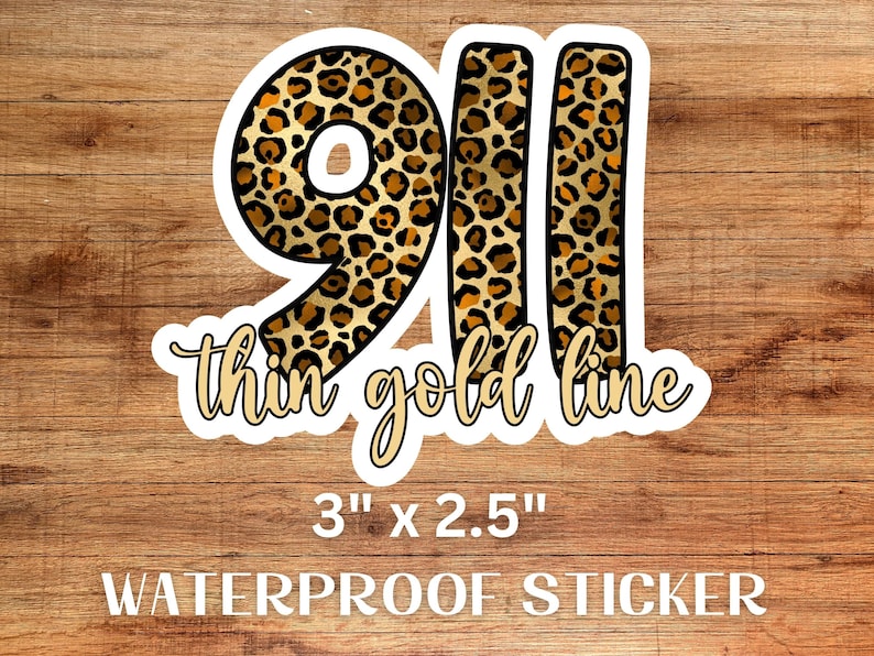 Thin Gold Line 911 Sticker 911 Dispatch Vinyl Decal Sticker - Etsy