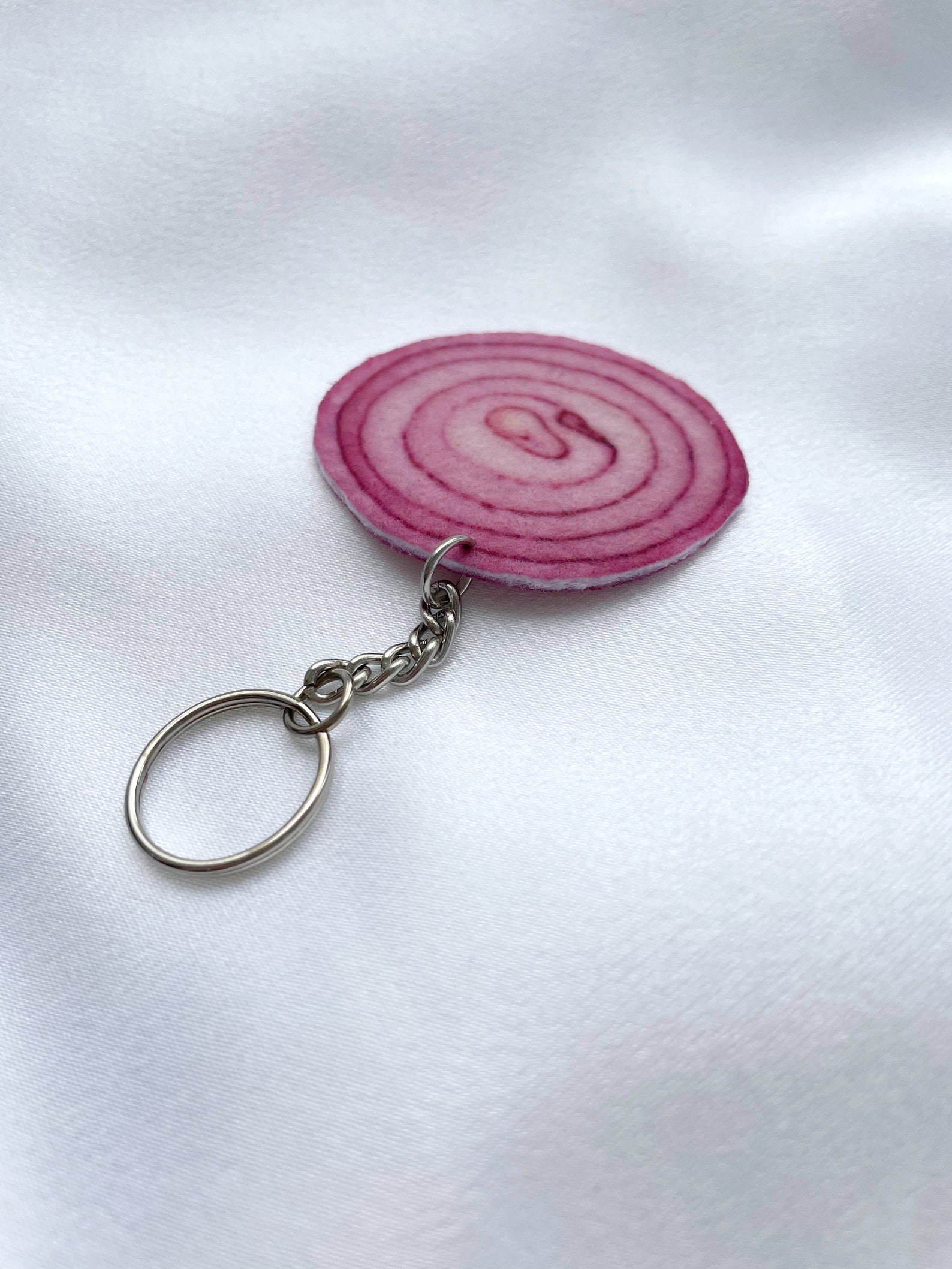Onion Slice Ornament Funny Food Keychain Weird Vegetable Keychains - Etsy
