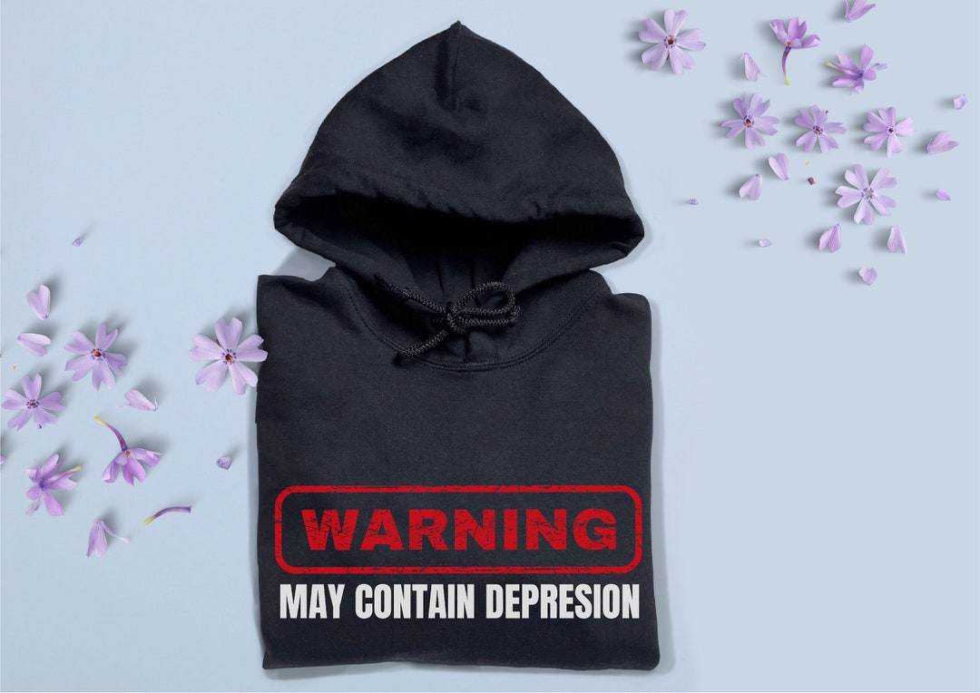 Black Depresion Hoodie, Mental Health Hoodie, Unisex Sweatshirt - Etsy