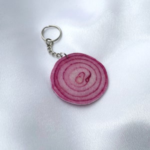 Onion Slice Ornament Funny Food Keychain Weird Vegetable Keychains ...
