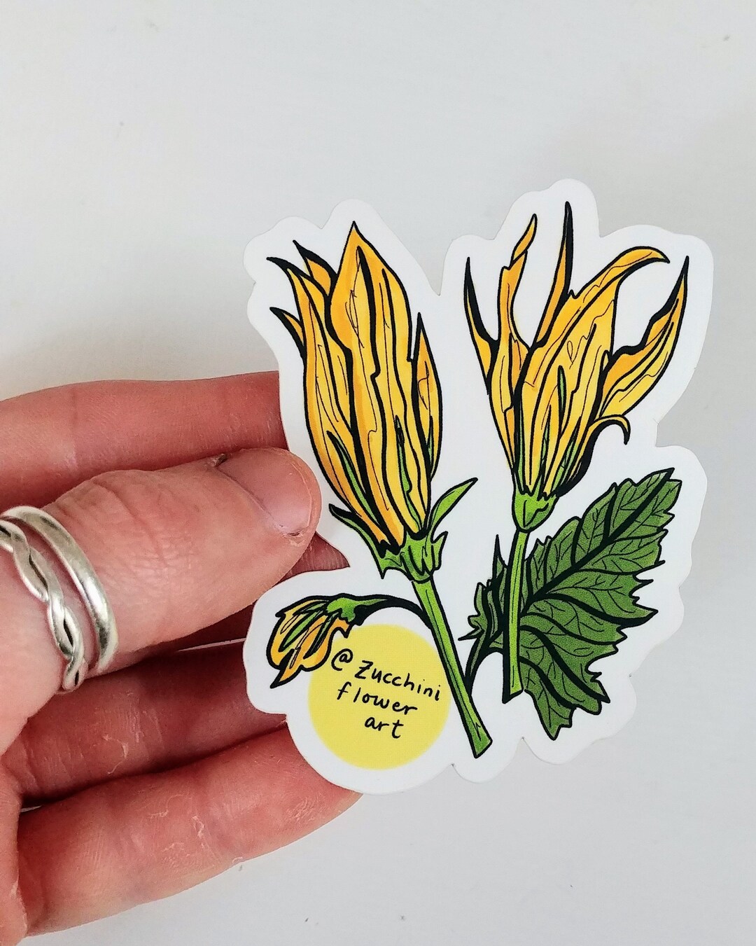 Zucchini Flower Sticker - Etsy