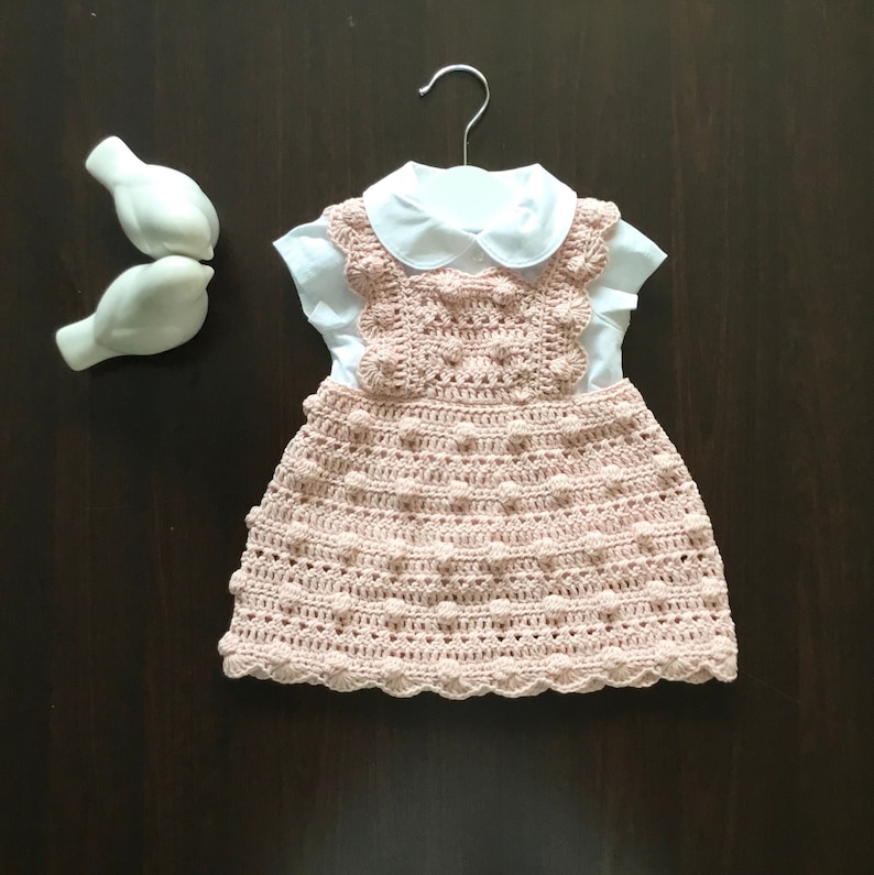 Crochet PATTERN Daphne Pinafore Dress Pattern N 489 Size 0-6 - Etsy