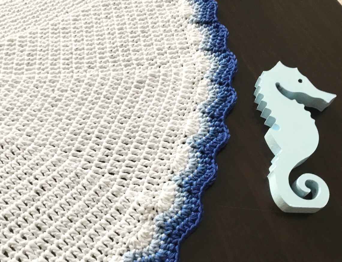 Crochet PATTERN Summer Baby Round Blanket N 366 Size Can Be - Etsy