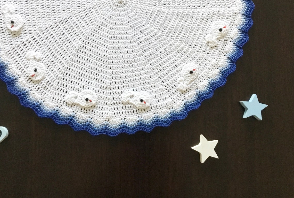Crochet PATTERN Summer Baby Round Blanket N 366 Size Can Be | Etsy