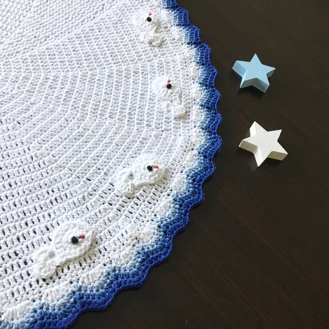Crochet PATTERN Summer Baby Round Blanket N 366 Size Can Be Adjusted ...