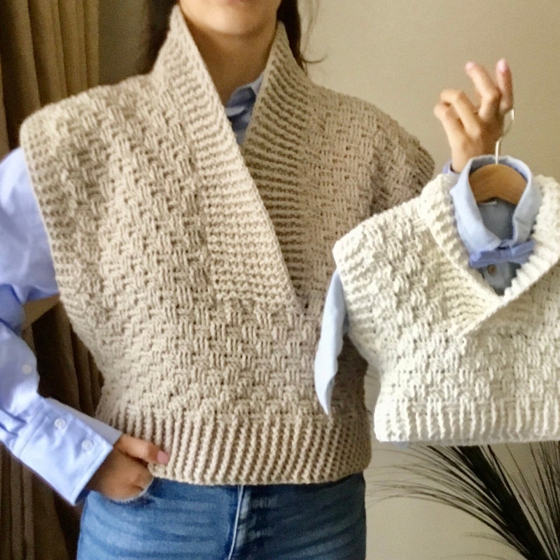 Shawl Collar Sweater Vest - Etsy