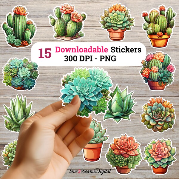 Printable Plant Stickers - Etsy