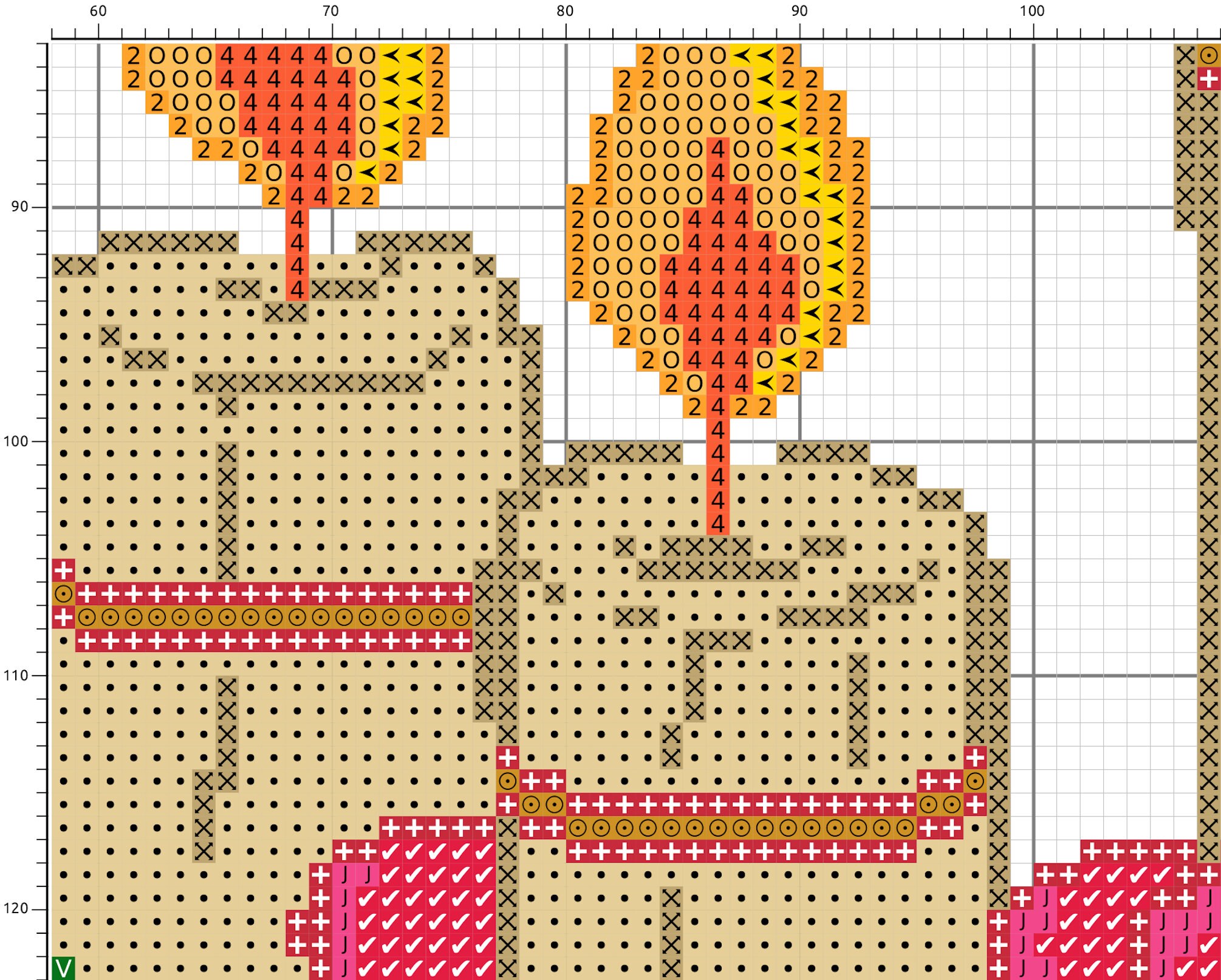 Christmas Candles Cross Stitch Pattern, Instant Download PDF, Xmas ...