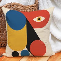 Abstract Line Art Pillow Cover, Minimalistic Cushion Cover, Woman Face ...