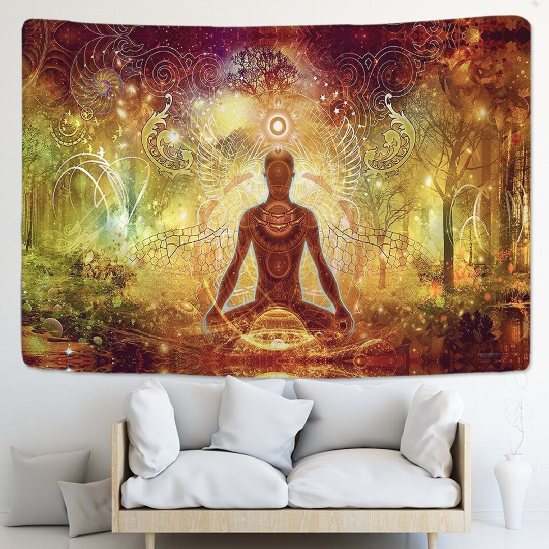 Meditation Tapestry 7 Chakra Wall Tapestry Spiritual Energy Yoga ...