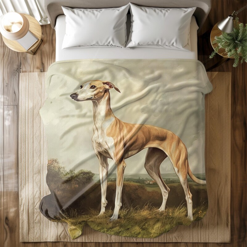 Whippet Print Bedding - Etsy UK