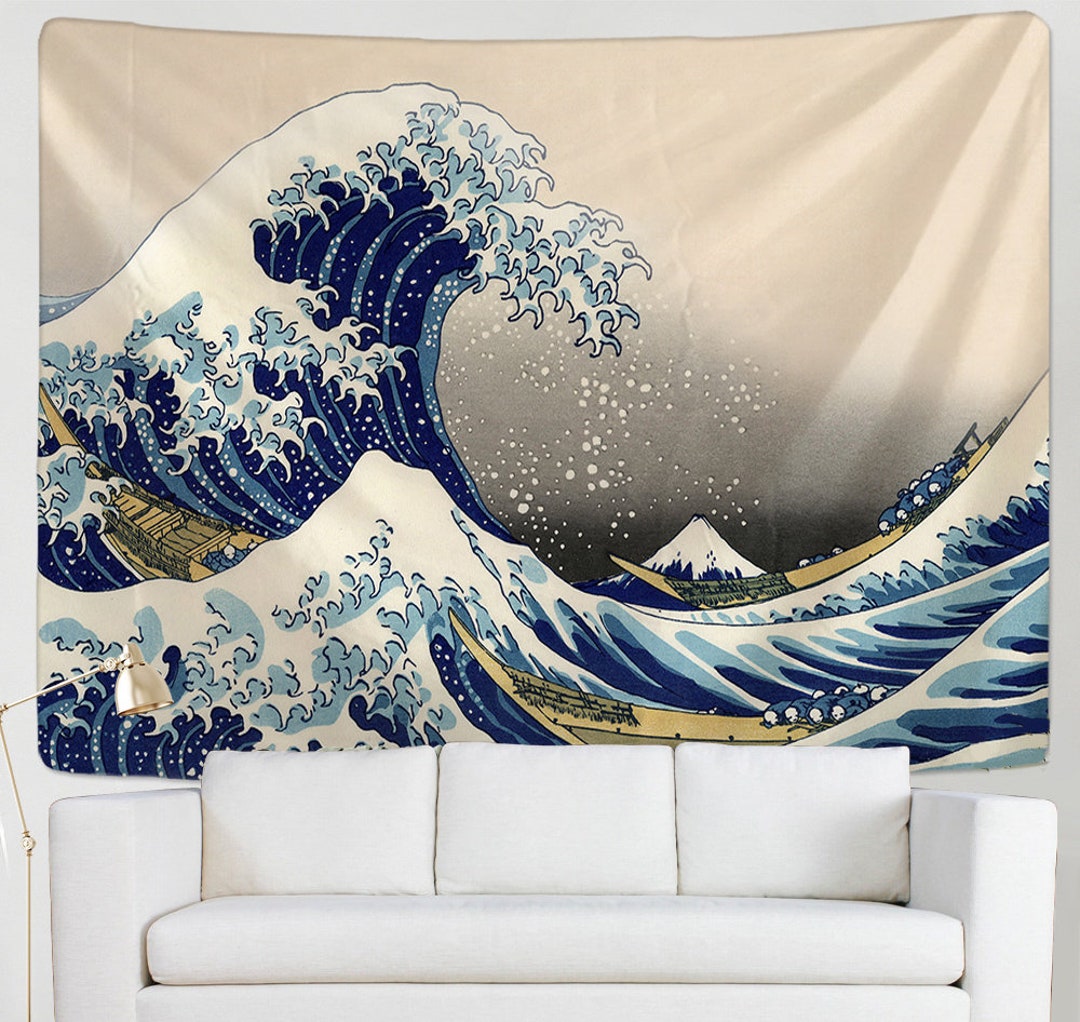The Great Wave Tapestry, the Wave off Kanagawa Wall Hanging Japanese ...